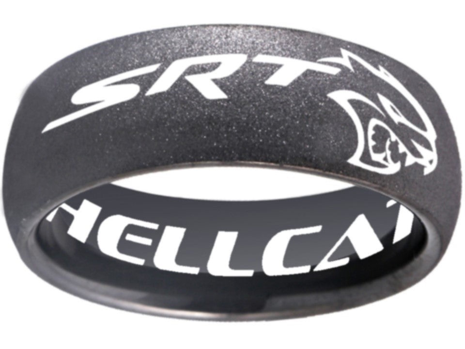 Dodge Hellcat Ring Dodge Challenger Hellcat Ring Black rugged band Siz ...