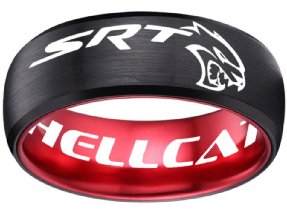 Dodge Hellcat Ring Dodge Challenger Hellcat Ring Black and Red band #d ...