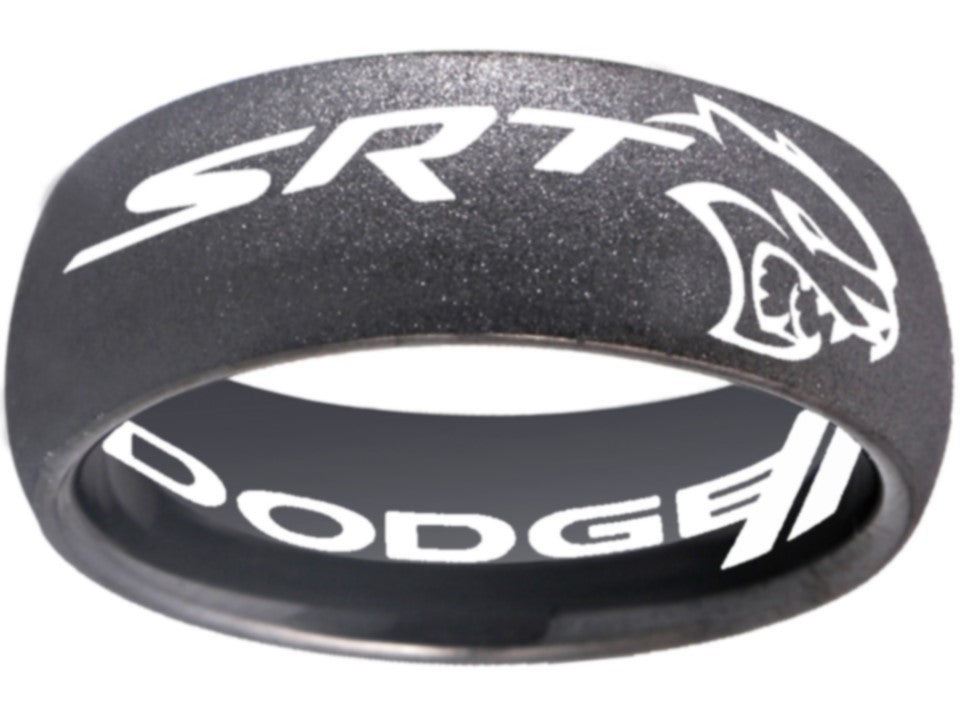 Dodge Hellcat Ring Dodge Challenger Hellcat Ring Black rugged band Siz ...