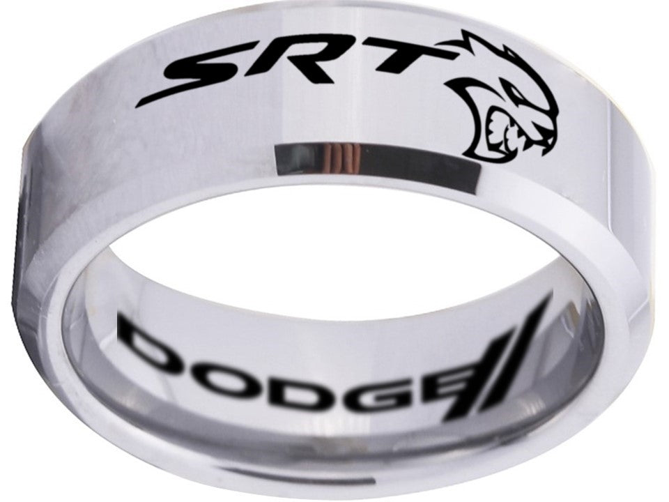 Dodge Hellcat Ring Dodge Challenger Hellcat Logo Ring Silver Ring Size ...