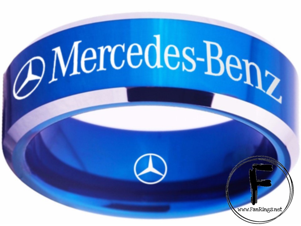 Mercedes-Benz Logo Ring AMG Mercedes Logo Ring Blue Silver #mercedes ...