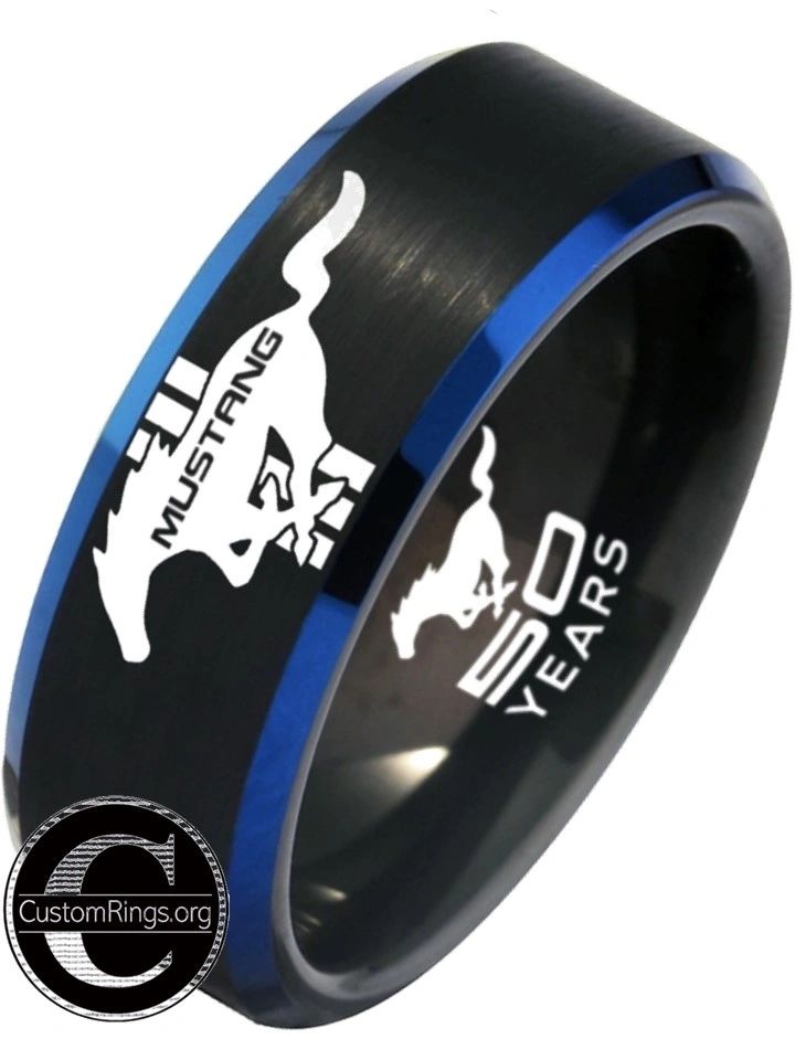 Ford Mustang Ring Mustang Logo Ring 50 year Anniversary Ring #mustang ...